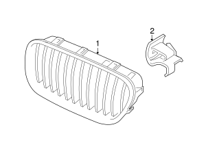 51137412323 - 2014-2016 BMW Grille (51-13-7-412-323) | BMW of South ...