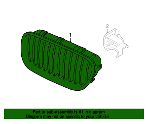 51137412323 - 2014-2016 BMW Grille (51-13-7-412-323) | BMW of South ...