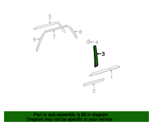2004-2009 Lexus Door Applique 75707-0E010 | AutoNationParts.com