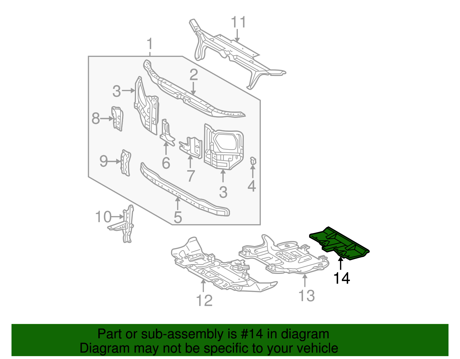2003-2009 Toyota 4Runner Under Cover 51495-35050 | Toyota Parts Center