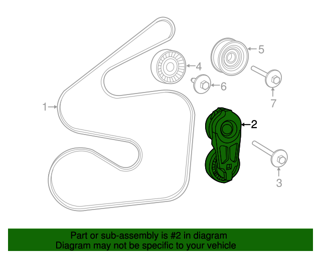 2014-2024 Mopar Serpentine Tensioner 04627533AC | Mopar Parts Canada