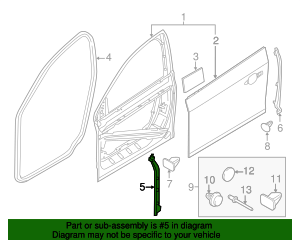 2011-2018 Volvo Sealing Strip 31299957 | TascaParts.com