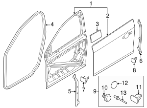 2016-2018 Volvo S60 Door Shell - Passenger Side (RH) 32228969 ...