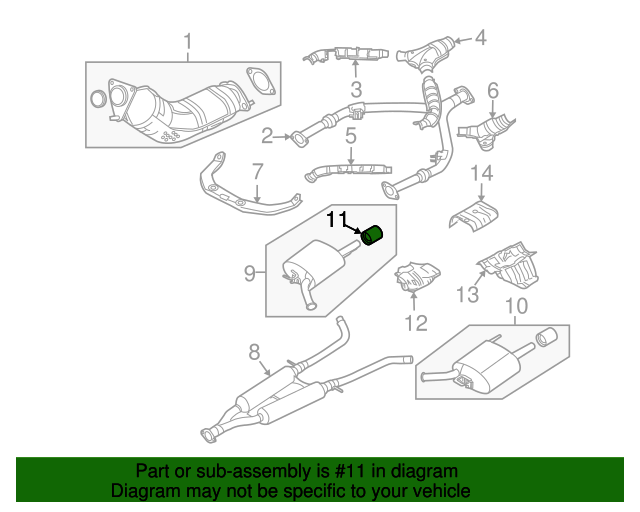 20080-JK00A - Extension Pipe 2007-2015 Infiniti | AutoNationParts.com