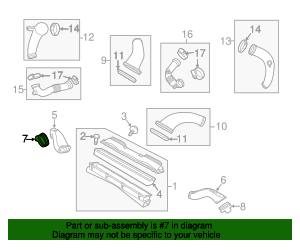 2010-2016 Porsche Panamera Engine Air Intake Hose 970-110-252-71 ...