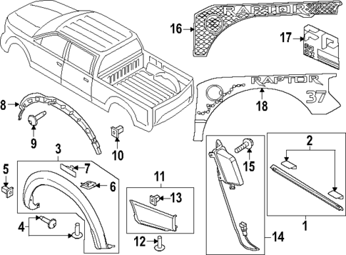 Exterior Trim - Pick UP Box for 2023 Ford F-150 | OEM Parts Online