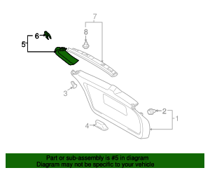 2009-2013 Toyota Matrix Liftgate Trim Cover 67938-02040-B1 ...
