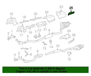 216-682-02-71 - Exhaust Heat Shield 2007-2014 Mercedes-Benz ...