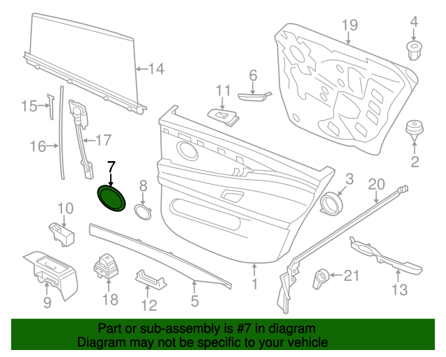 51417216477 - 2010-2017 BMW Speaker Grille (51-41-7-216-477) | BMW of ...