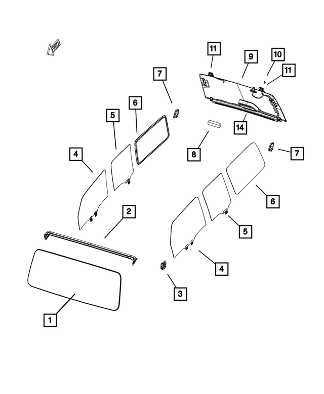 2019 Jeep Wrangler Windshield 68350472AC | My Mopar Parts