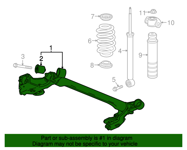 2014-2016 Chevrolet Spark EV Rear Axle 95133287 | GMPartsDirect.com