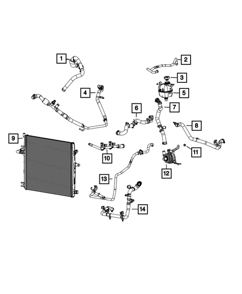 Radiator and Related Parts; Charge Air Cooler for 2023 Jeep Wrangler ...