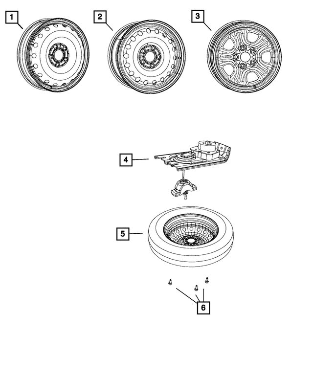 2011-2025 Mopar Steel Wheel, Spare 04755212AC | Canada Mopar® Estores