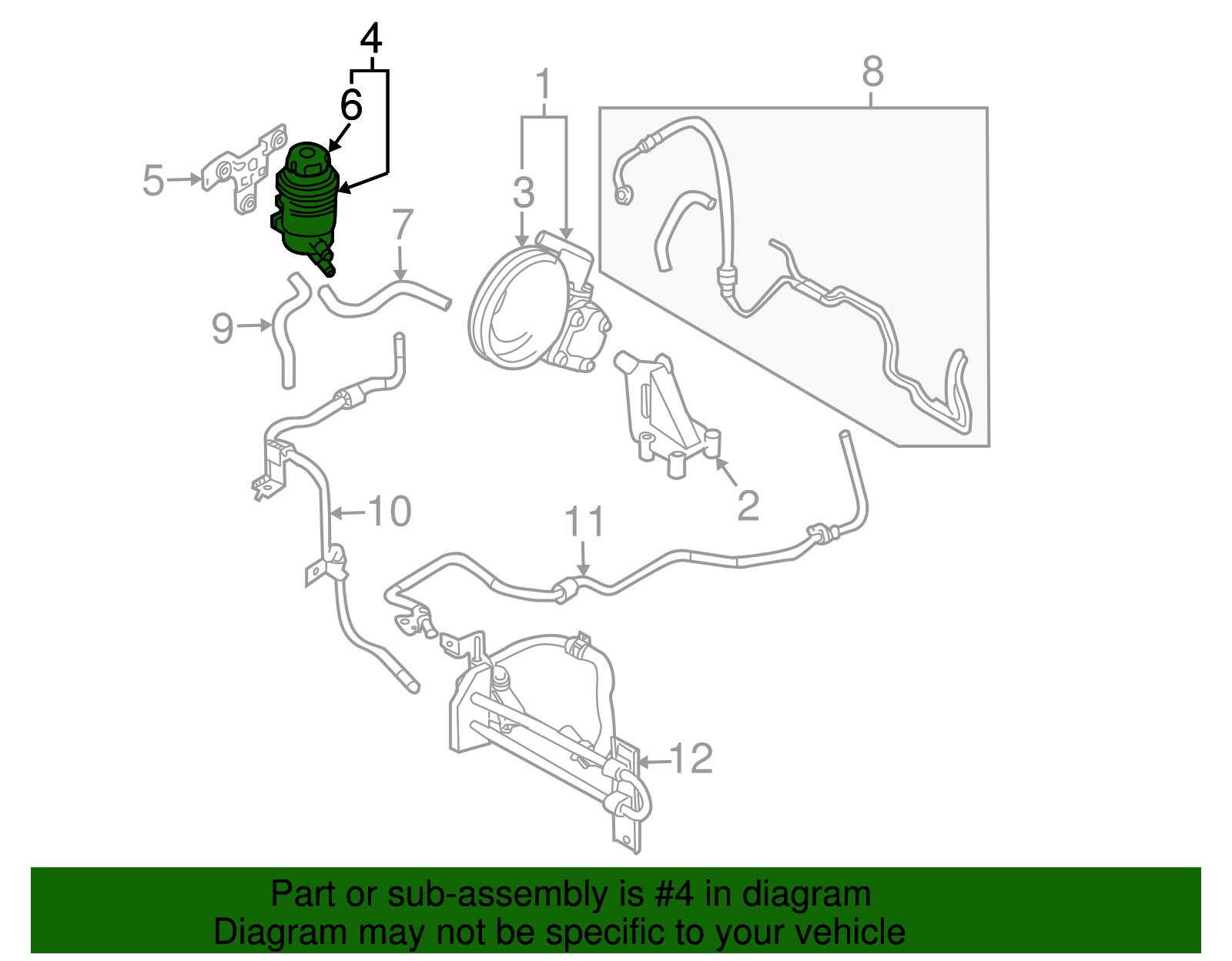 57150-2E000 - Power Steering Pump Reservoir 2005-2010 Kia Sportage ...