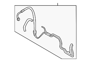 57510-0Z100 - Power Steering Pressure Hose - 2008-2010 Kia Sportage ...