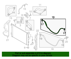 25421-B2000 - Cooler Line 2014-2019 Kia Soul | Kia.Parts Store