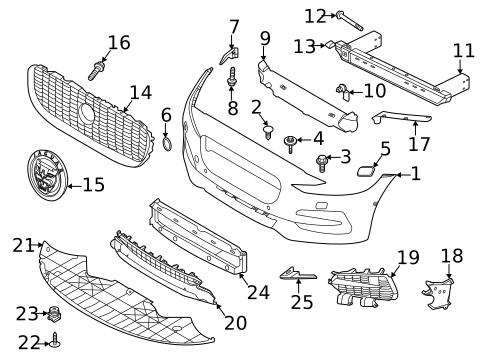 Bumper & Components - Front for 2020 Jaguar XE | Haper Jaguar Parts