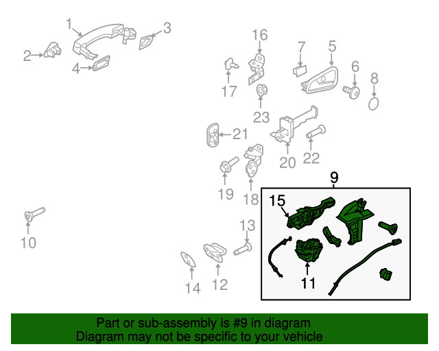 2015-2018 Ford Focus Door Latch Assembly F1EZ-5426413-D | OEM Parts Online