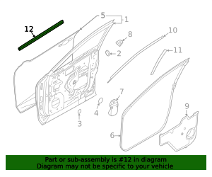 80835-6RR0A - Belt Weather-Strip - 2021-2025 Nissan Rogue | Nissan OEM ...