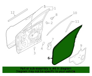 80831-6RA1A - Surround Weather-Strip - 2021-2025 Nissan Rogue | Nissan ...