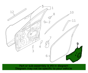 2021-2025 Nissan Rogue Water Shield 80861-6RA0A | Team Nissan Inc.