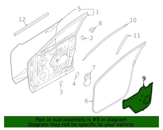 2021-2024 Nissan Rogue Water Shield 80860-6RR0A | Nissan Parts Central