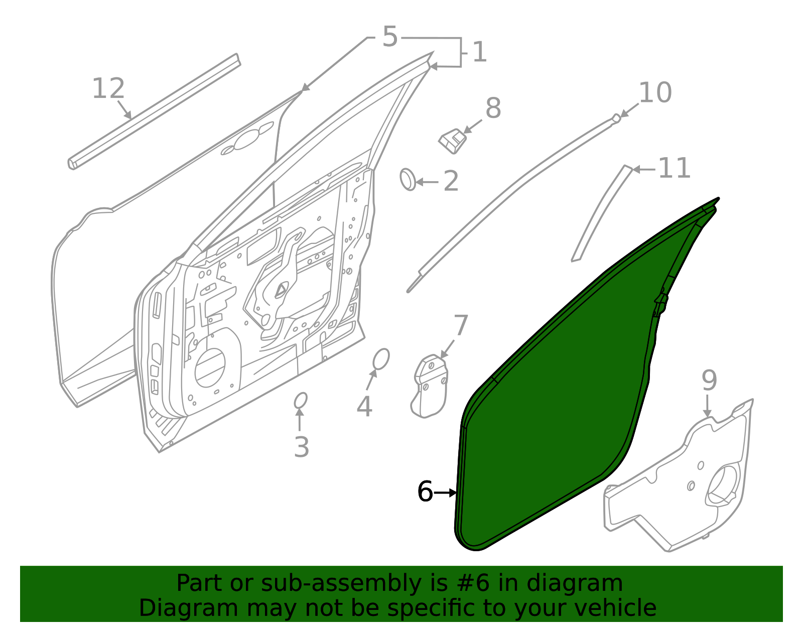 80830-6RA1A - Surround Weather-Strip 2021-2025 Nissan Rogue | Nissan ...