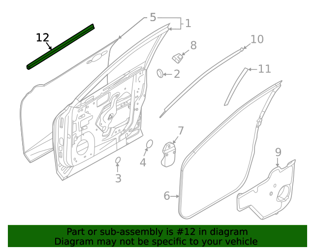 2021-2024 Nissan Rogue Belt Weather-Strip 80835-6RR0A | My Nissan Part