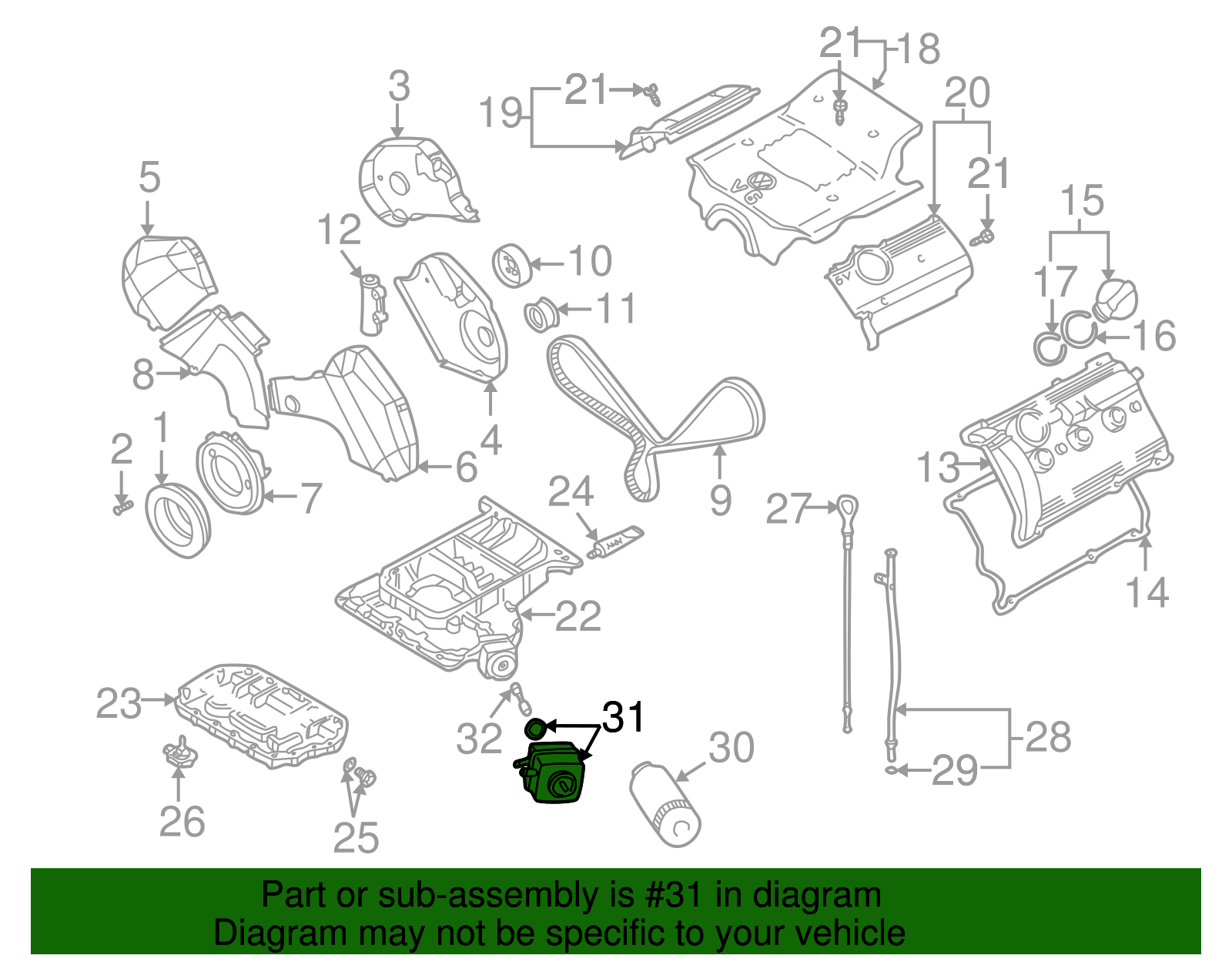 2001-2012 Volkswagen Oil Cooler 028-117-021-E | VW Direct Auto Parts
