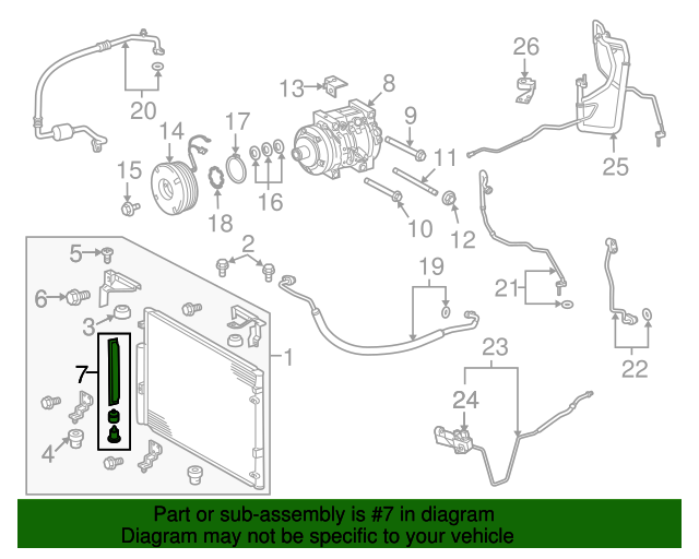2013-2020 Lexus Drier Dessicant Bag 88474-12030 | OEM Parts Online