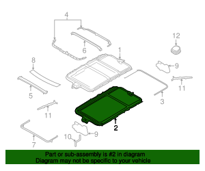 Genuine BMW 54-10-7-387-027 | Sunroof Frame | FREE Shipping on Most ...