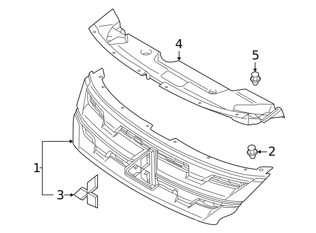 7450B399 - Grille Assembly 2020-2024 Mitsubishi Outlander Sport ...