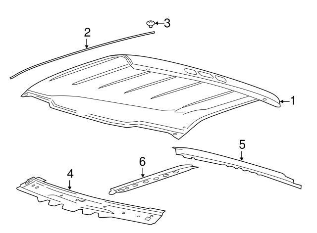 HC3Z-25537A48-B - Roof Panel Bracket 2017-2024 Ford | Big 3 Auto Parts