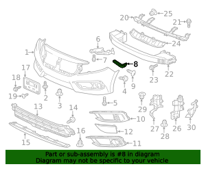 2016-2020 Honda Civic Spacer, R Front Bumper Side 71193-TBA-A00 ...