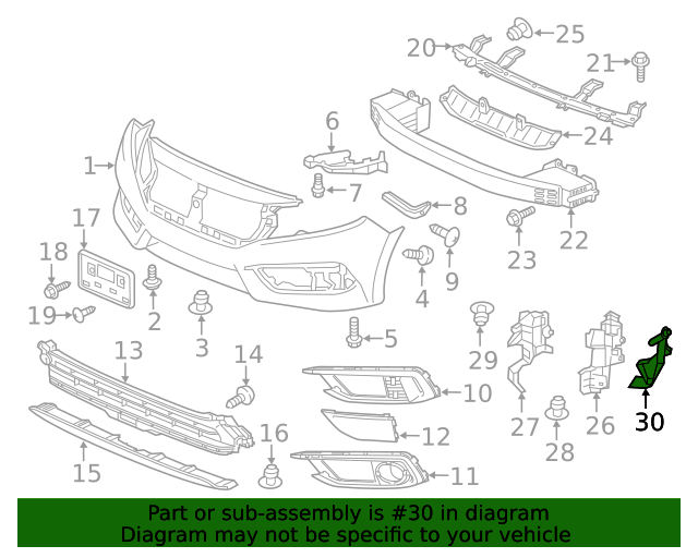 71207-TBA-A50 - Extension, L Side Induction Plate - 2019-2020 Honda ...