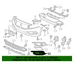 71185-TBA-A60 - Garnish Assembly L Front Bumper Side - 2019 2020 Honda ...