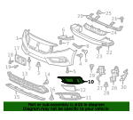 71185-TBA-A50 - Garnish Assembly, L Front Bumper Side - 2019-2020 Honda ...