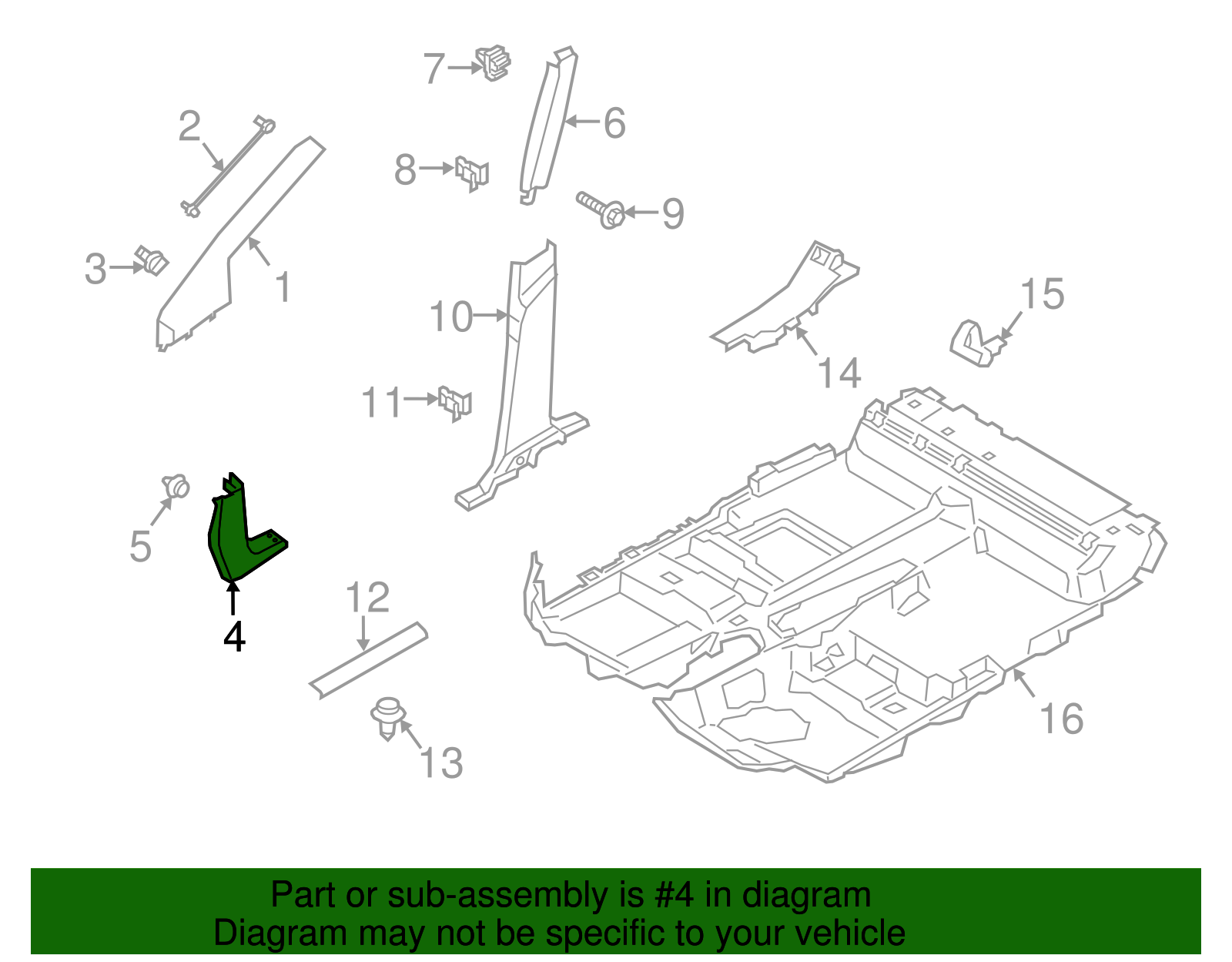2014-2018 Ford Transit Connect Cowl Kick Panel - Driver's Side (LH ...
