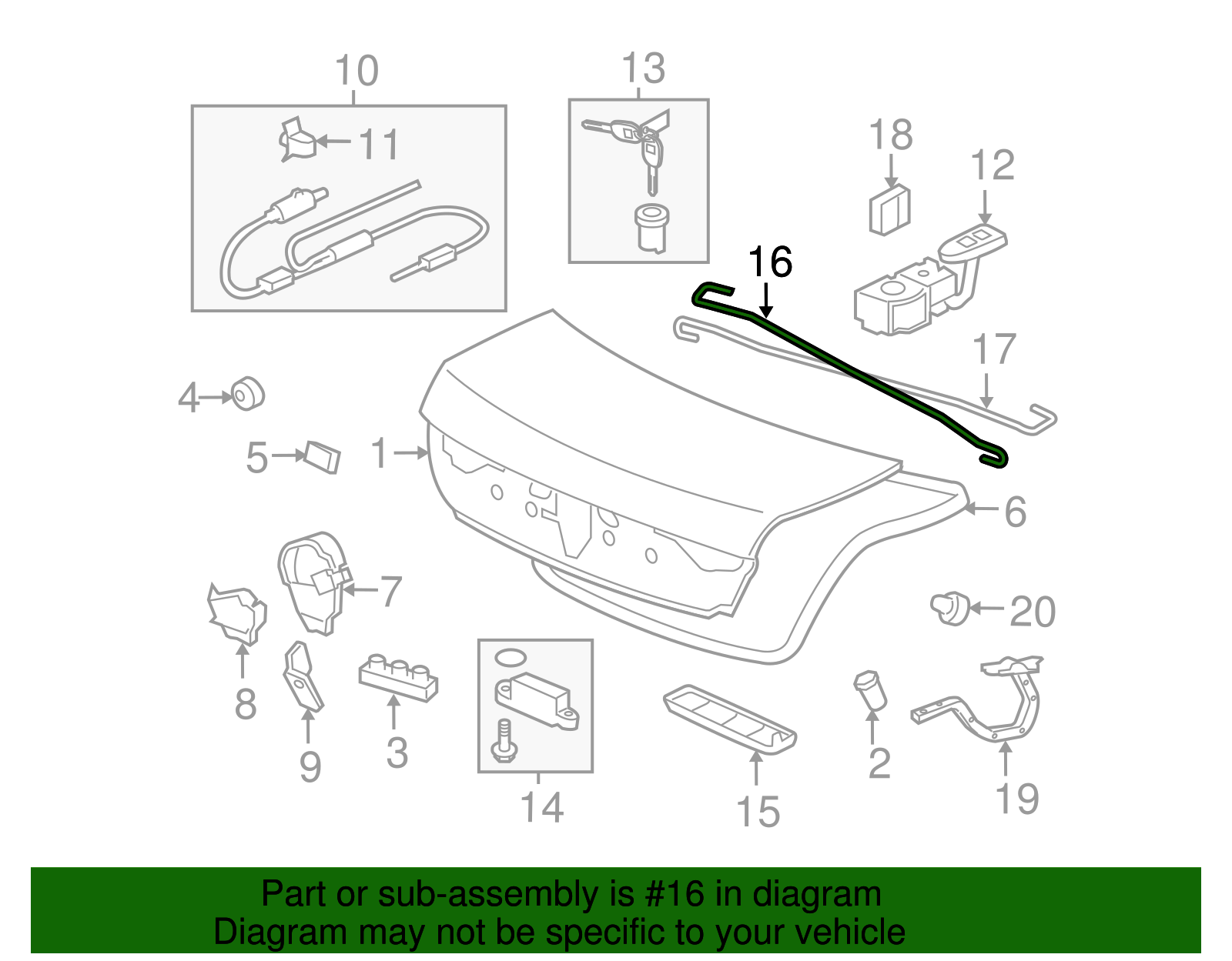 74871-TA0-G00 - 2008-2012 Honda Accord - Spring R Trunk Opener ...