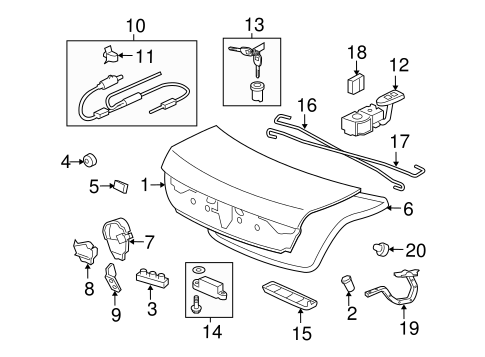 Lid & Components for 2009 Honda Accord | Group 1 Auto Parts