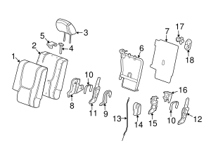 15277010 GM Light Cashmere Head Restraint Guide | GM Parts Store