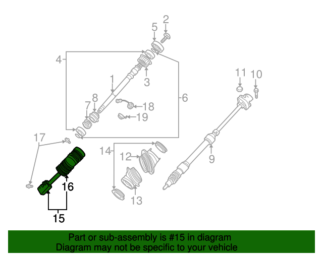 32306762147 - 2000-2003 BMW X5 Shaft & Joint (32-30-6-762-147) | BMW of ...