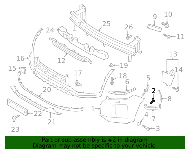 2020-2022 Hyundai Palisade Bumper Cover Mount Bracket 865B2-S8010 ...