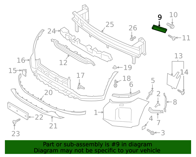 2020-2022 Hyundai Palisade Bumper Bracket 86552-S8000 | OEM Parts Online