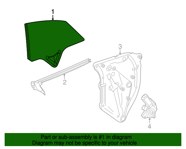 2011-2017 Mercedes-Benz Quarter Glass 207-670-17-00 | MB OEM Parts