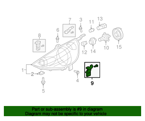 06100-SLN-A21 - Leg Kit C, R Headlight Mounting - 2007-2008 Honda Fit ...