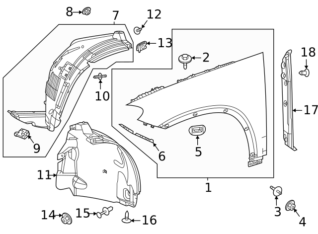 167-690-12-07 - Fender Splash Shield 2021-2024 Mercedes-Benz GLE 63 AMG ...