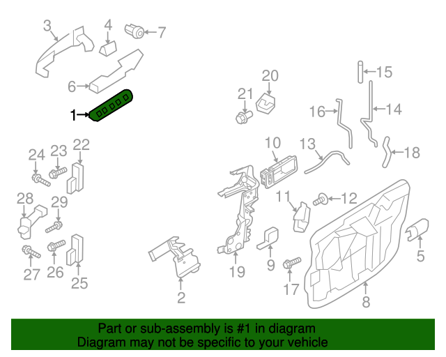 BT4Z-14A626-AA - Keyless Lock Pad - 2011-2014 Ford Edge | Ford OEM ...