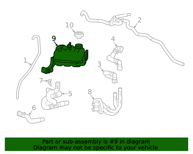 2019-2020 Cadillac CT6 Radiator Surge Tank 84023872 | Karl Kustoms OEM ...