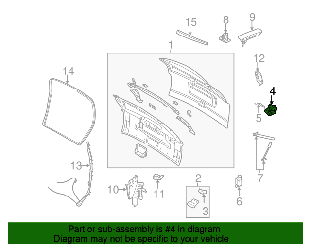 2001-2007 Mopar Lift-Gate Latch 4717674AF | TascaParts.com